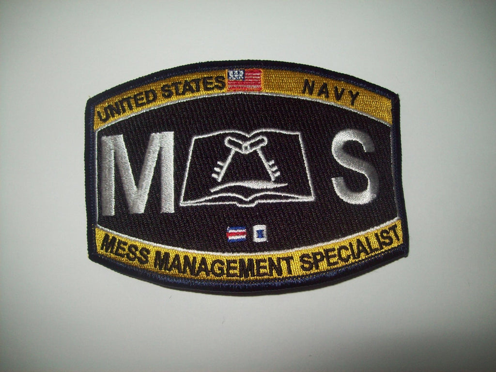 MESS MANAGEMENT SPECIALIST Ratings Patch - MS - Navy Military Patch ...