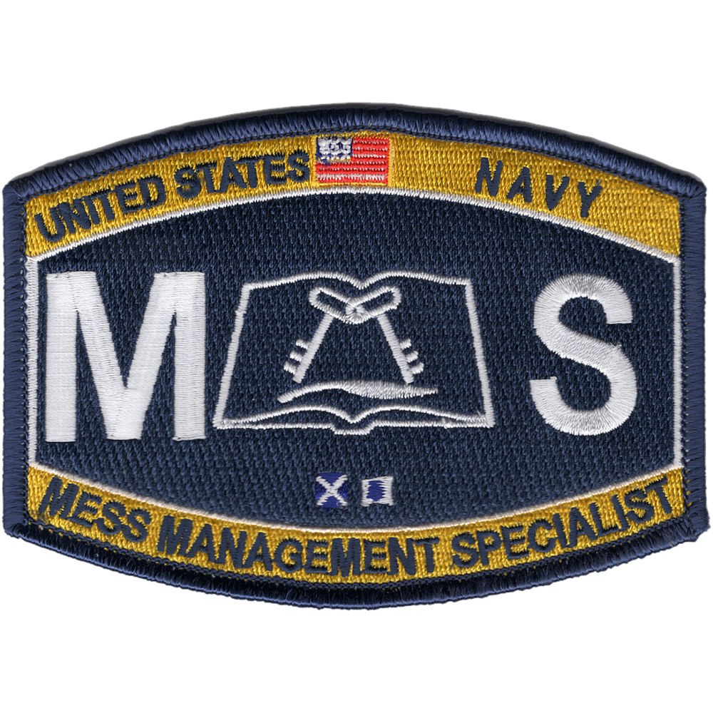 MESS MANAGEMENT SPECIALIST Ratings Patch - MS - Navy Military Patch ...